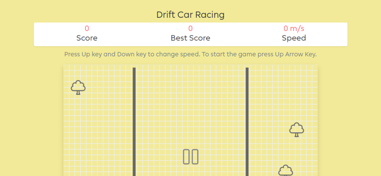 Drift Car Racing In Javascript With Source Code Sourcecodester